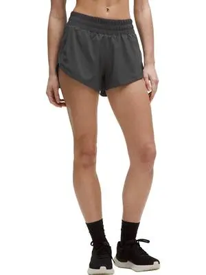 Lululemon Track That High-Rise Lined Short 3 Graphite Grey