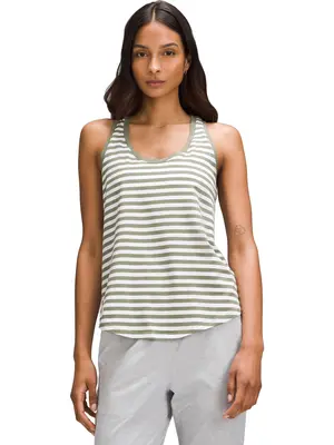 Lululemon Lululemon Love Tank Top True Stripe Burnside Green White