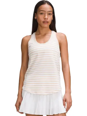 Lululemon Lululemon Love Tank Top True Stripe Subtle Tan White