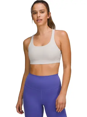 Lululemon Energy Bra Chrome/strawberry Milkshake