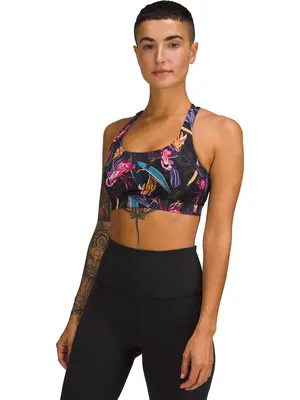 Lululemon Energy Bra Veiled Floral Black Multi