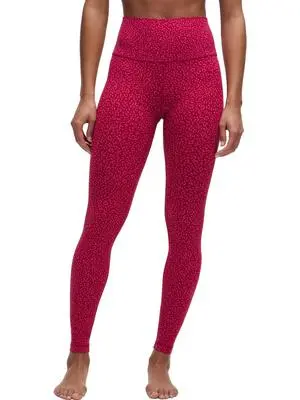 Lululemon Align™ High-Rise Pant 28" Leopard Daisy Desert Red Magenta Smoke
