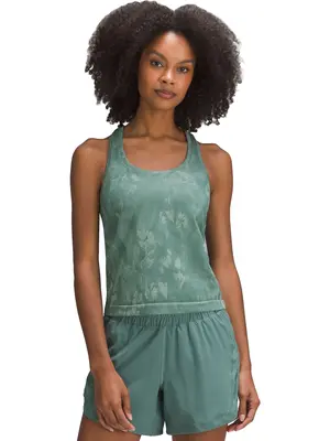 Lululemon Swiftly Tech Racerback Tank Top 2.0 Botanical Fragment Medium Forest/palm Court