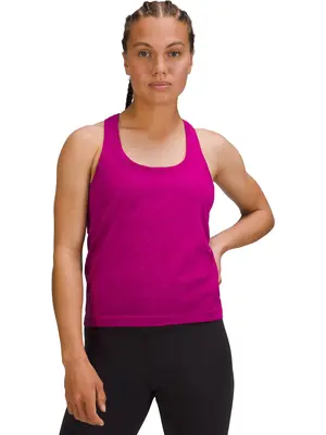 Lululemon Swiftly Tech Racerback Tank Top 2.0 Distorted Noise Neon Magenta Purple/purple Highlight