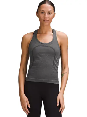 Lululemon Swiftly Tech Racerback Tank Top 2.0 Spandex Stripe Black/white