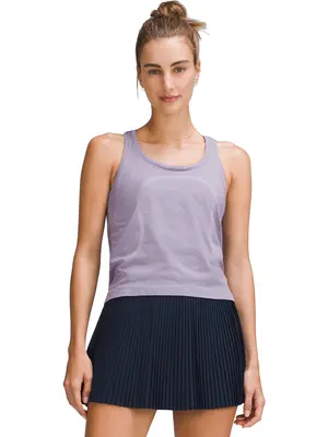 Lululemon Swiftly Tech Racerback Tank Top 2.0 Spandex Stripe Lilac Ether/nightfall