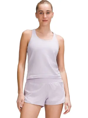 Lululemon Swiftly Tech Racerback Tank Top 2.0 Spandex Stripe Lilac Ether/white