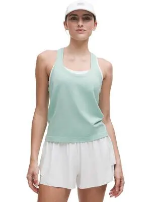 Lululemon Swiftly Tech Racerback Tank Top 2.0 Spandex Stripe Sea Water/white