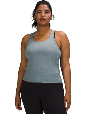 Lululemon Swiftly Tech Racerback Tank Top 2.0 Tetra Stripe Rhino Grey/black/icing Blue/turquoise Tide