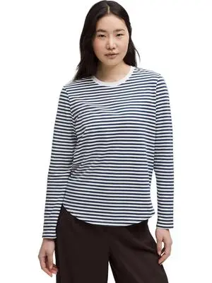 Lululemon Love Long-sleeve Shirt - Narrow Bold Stripe Club Blue White