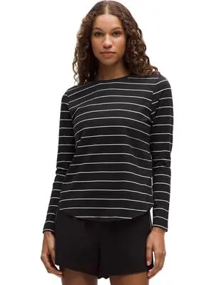 Lululemon Love Long-sleeve Shirt - Swap Stripe Black White