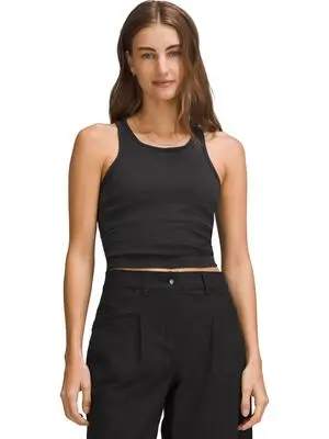 Lululemon Ebb To Street Cropped Racerback Tank Top - Black