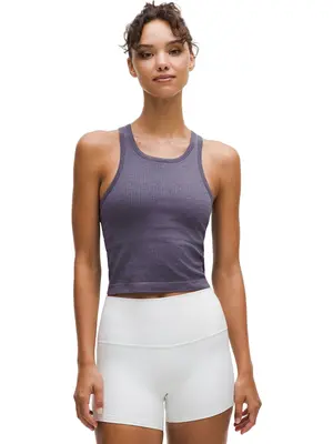 Lululemon Ebb To Street Cropped Racerback Tank Top Nightfall