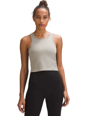 Lululemon Ebb To Street Cropped Racerback Tank Top Riverstone