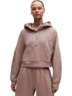 Lululemon Scuba Oversized Half-zip Hoodie - Ashen Rose/rose Gold