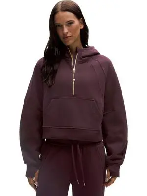 Lululemon Lululemon Scuba Oversized Half-Zip Hoodie Black Plum/gold