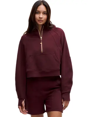 Lululemon Lululemon Scuba Oversized Half-Zip Hoodie Garnet/gold