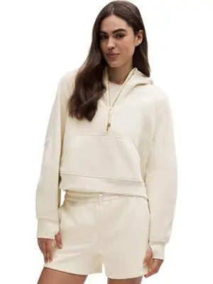 Lululemon Scuba Oversized Half-zip Hoodie - Light Ivory/gold