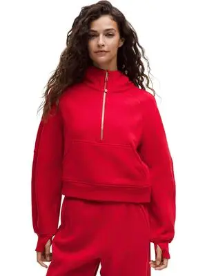 Lululemon Scuba Oversized Half-zip Hoodie - Oxford Red/gold