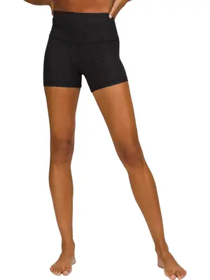 Lululemon Align™ High-rise Short 4 Aqueous Emboss Black