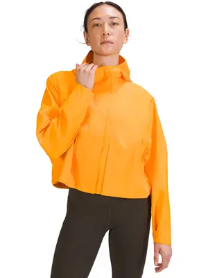 Lululemon Rain Chaser Cropped Jacket Orange
