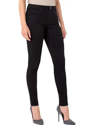 LIVERPOOL Gia Glider Pull-on Skinny Jeans - Black Rinse