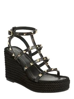 VALENTINO Valentino Garavani Rockstud Torchon Wedge Sandal