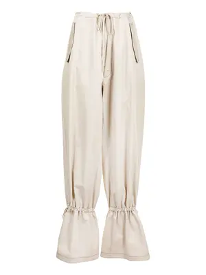 DION LEE Eyelet Tie Tapered Trousers - Brown
