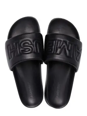 AMBUSH Logo-quilted Slides - Black