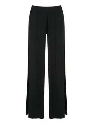 LYGIA & NANNY Flared Pleated Trousers - Black