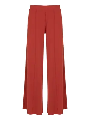 LYGIA & NANNY Flared Pleated Trousers - Red