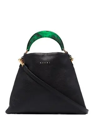 Marni Small Venice Leather Tote - Black