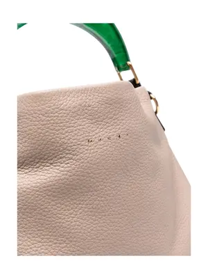 Marni Venice Small Leather Tote - Neutrals