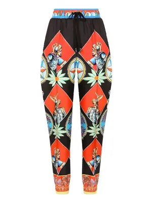 Dolce & Gabbana Carretto-print Track Pants - Black