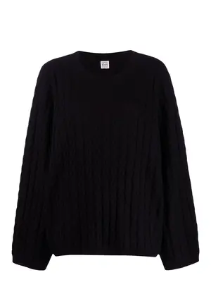 TOTEME Cable Knit Cashmere Jumper - Black