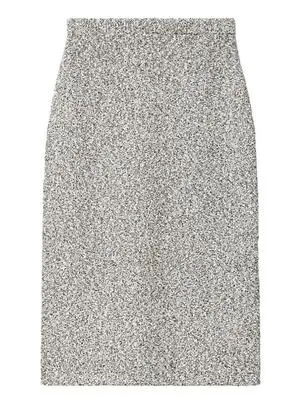 Tory Burch Metallic Tweed Skirt Black Truffle