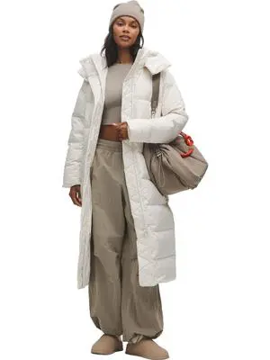 Lululemon Wunder Puff Long Jacket 600-down-fill - Light Ivory