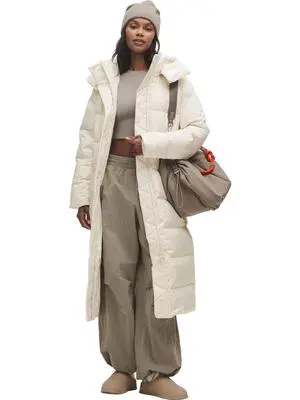 Lululemon Wunder Puff Long Jacket 600-down-fill - Light Ivory