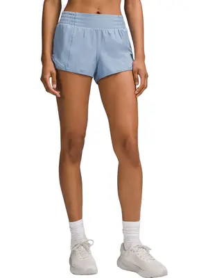 Lululemon Hotty Hot High-Rise Lined Short 2.5" Blue Willow