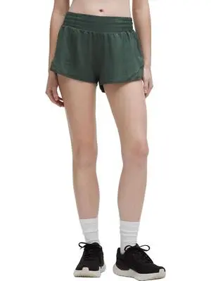 Lululemon Hotty Hot High-Rise Lined Short 2.5" Dark Forest