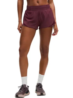 Lululemon Hotty Hot High-Rise Lined Short 2.5" Garnet
