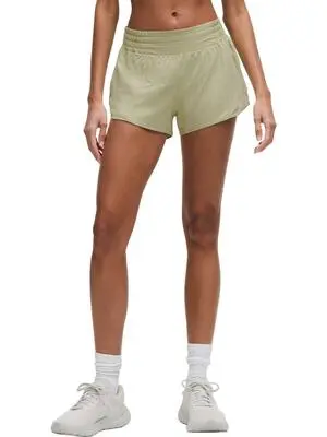 Lululemon Hotty Hot High-Rise Lined Short 2.5" Honeydew