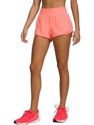 Lululemon Hotty Hot High-Rise Lined Short 2.5" Raspberry Cream