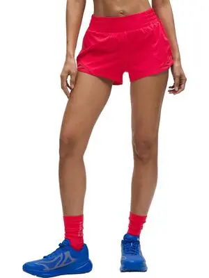 Lululemon Hotty Hot High-Rise Lined Short 2.5" Red Glow