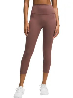 Lululemon Wunder Train High-Rise Crop 23 Dark Oxide