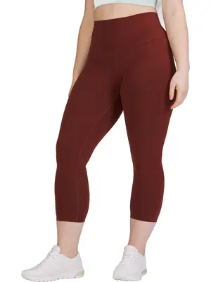 Lululemon Wunder Train High-Rise Crop 23 Date Brown