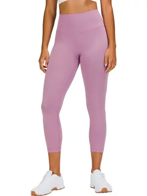 Lululemon Wunder Train High-Rise Crop 23 Pink