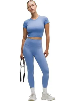 Lululemon Wunder Train High-Rise Crop 23 Prep Blue