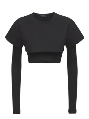 Jacquemus Le Double Lyocell Jersey T-Shirt Black