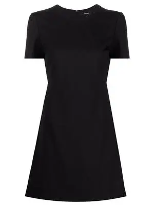 THEORY Theory Short-Sleeve Wool T-Shirt Dress